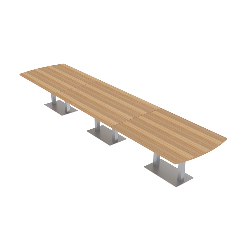 16Ft Arc Rectangle Powered Modular Conference Table Square Metal Bases ...