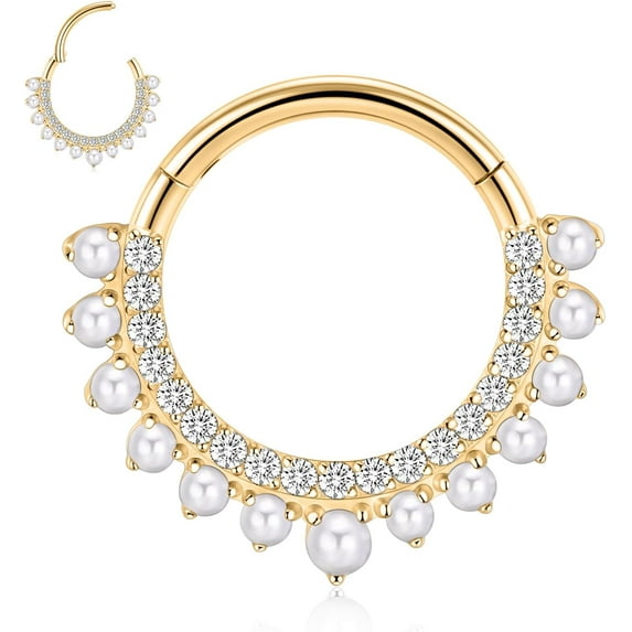 16G 18G Septum Daith Jewelry Nose Ring Hoop Cartilage Earring Rook ...