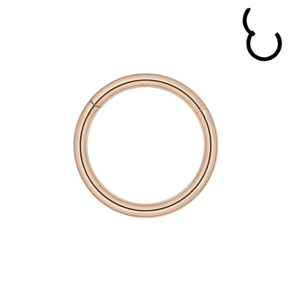 16G Clicker Nose Piercing Septum Ring Basic Rose Gold Conch Helix ...