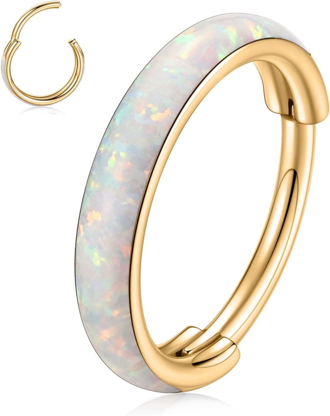 16G Conch Piercing Jewelry Broadside Nose Hoop Ring 316L Surgical Steel ...