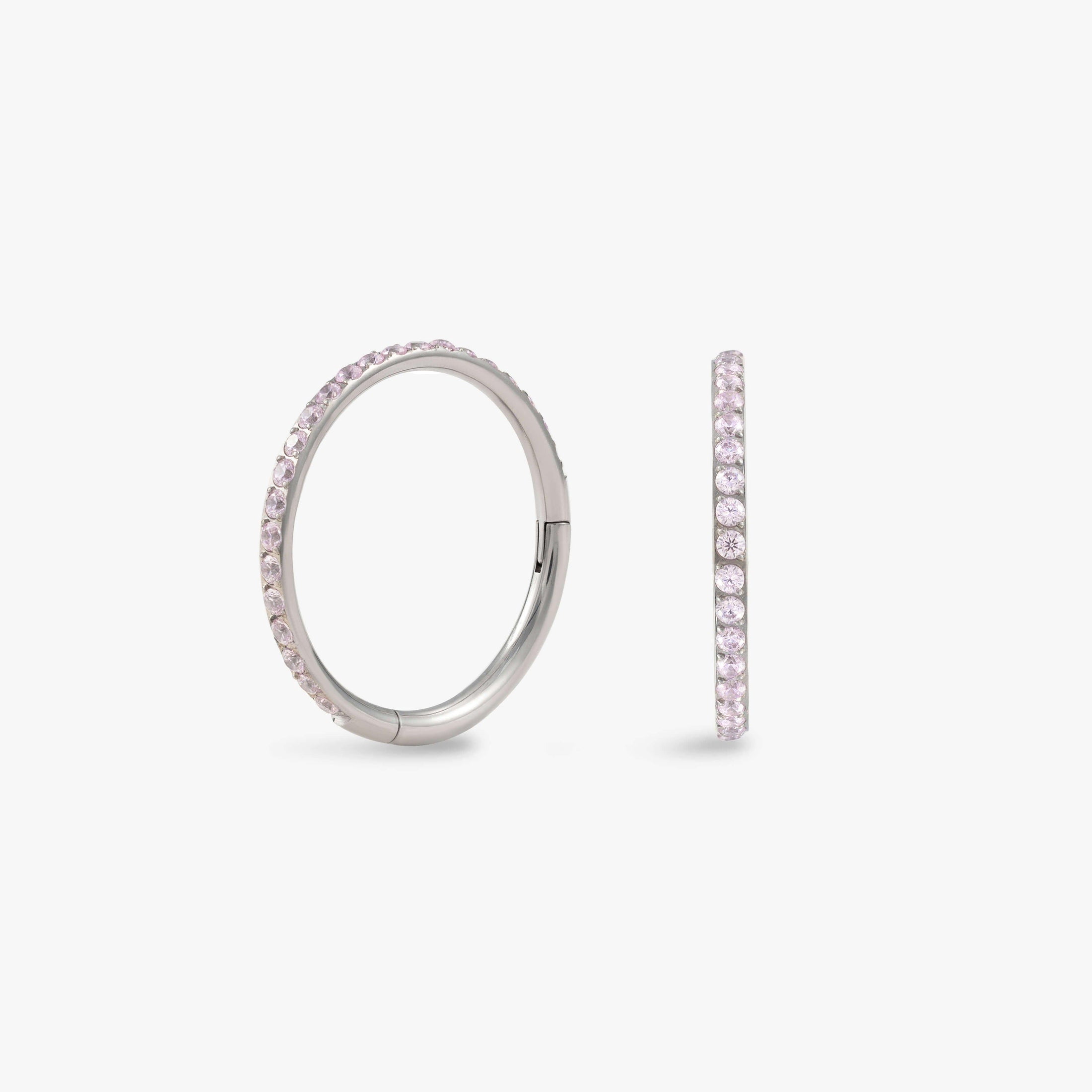 16G Multiple Sizes Pink 3A CZ Cartilage Hoop - Walmart.com