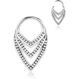 16G Nose Rings Cool Hoops Shape Septum Clickers Rings Stainless Steel ...