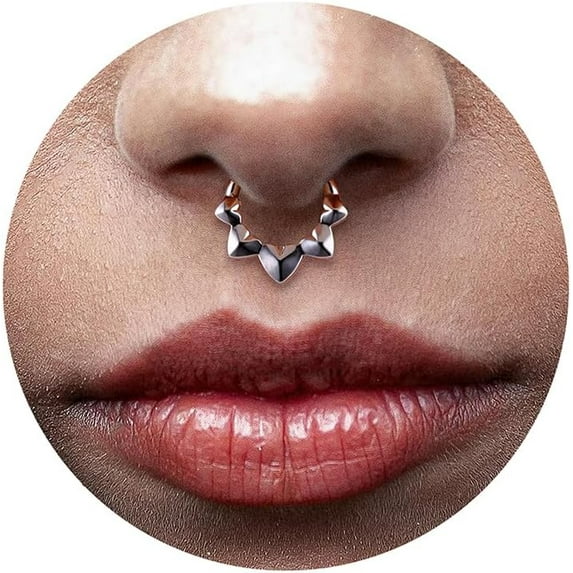 16G Septum Elegant Ring Dainty Nose Rings Hoops 316L Surgical Steel ...