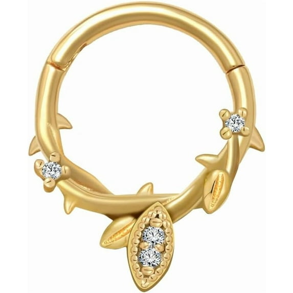 16G Septum Nose Rings for Women 316L Stainless Steel Leaf Septum Ring ...