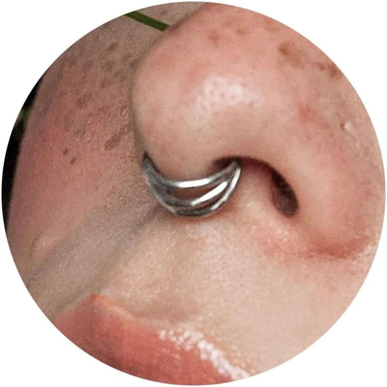 16G Septum Ring Hinged Septum Clicker Nose Ring Septum Piercing Jewelry ...