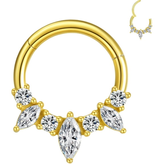 16G 18G Septum Daith Jewelry Nose Ring Hoop Cartilage Earring Rook ...