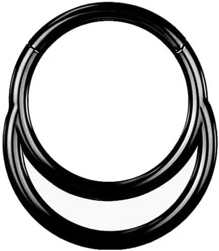 16G Simple line septum ring Stacked gold septum ring Septum ring Nasal ...