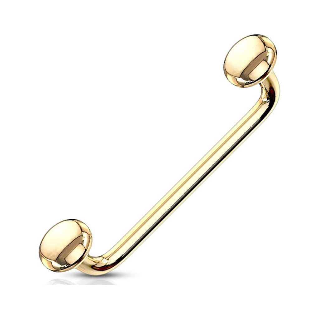 16GA Flat Disc Ends 90 Degree Bent Staple Barbells for Surface 316L ...