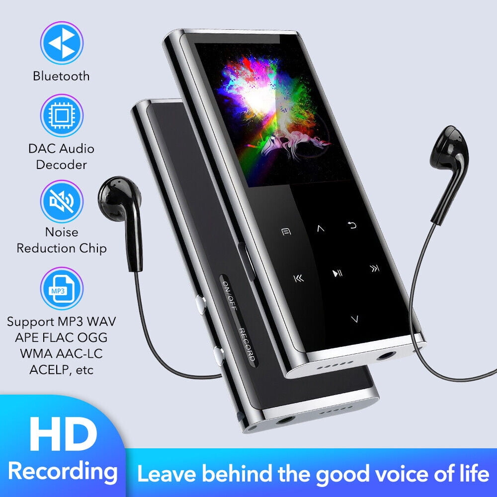 16GB 1.8" Screen MP3 Player, Bluetooth 5.0 Portable Lossless Sound ...