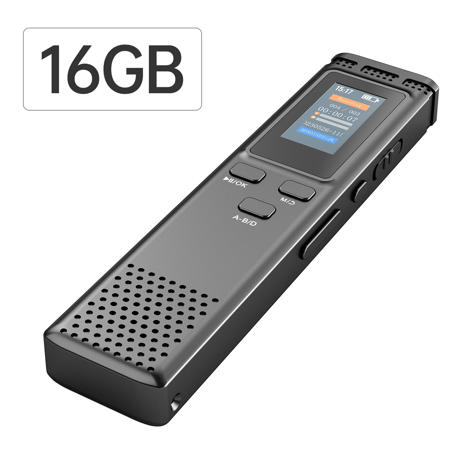 16GB Digital Voice Recorder Voice Activated Audio Recording Noise ...