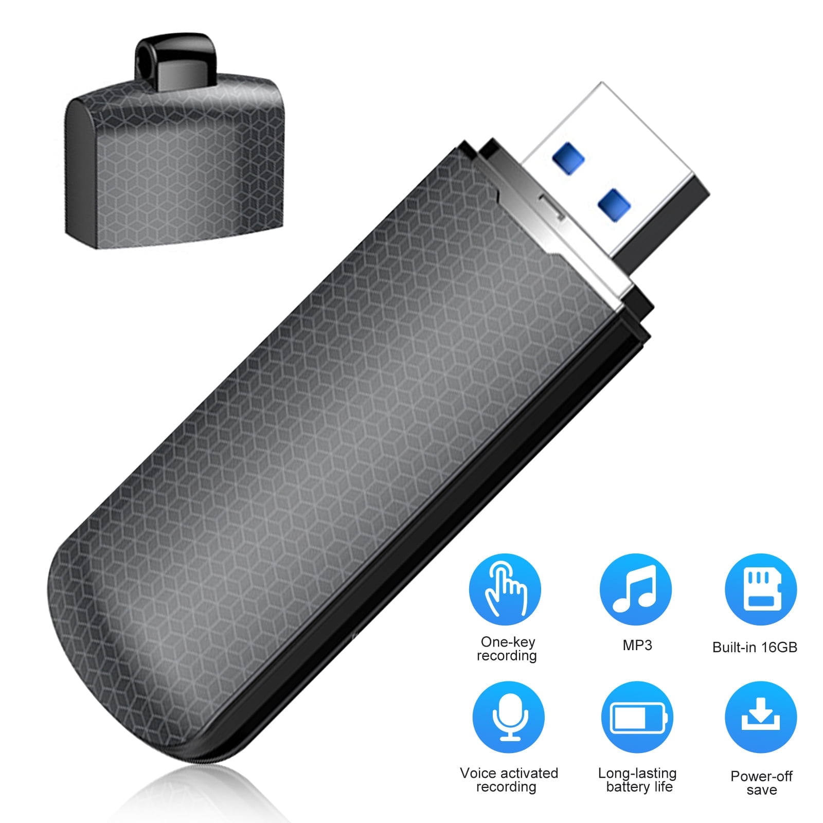 16GB Digital Voice Recorder Voice Activated Recorder with Playback ...