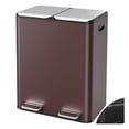 16Gal Dual Trash Can w/2 Built-in Box for Odor Control, Hands-Free ...
