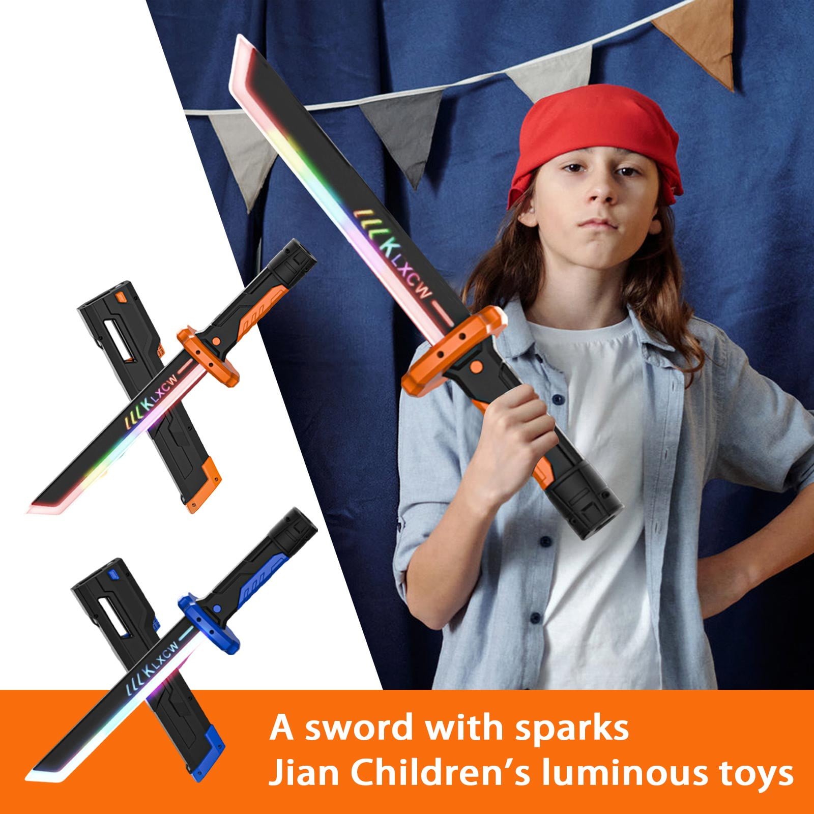 16In Cyberpunk Neon Sword Spark Blade w/AI Sound & Fog | Type-C ...