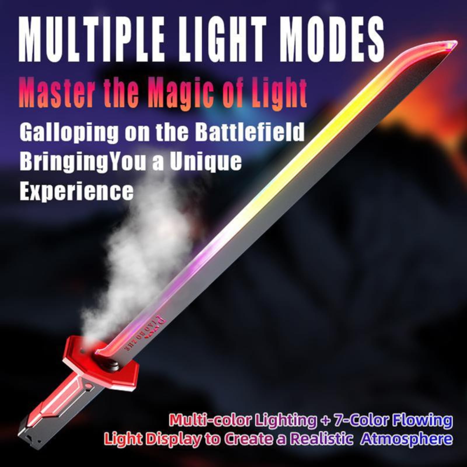 16In Cyberpunk Neon Sword Spark Blade w/AI Sound & Fog | Type-C ...