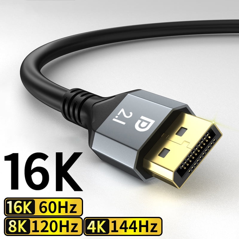 16K DP Cable 8K@120Hz/60Hz 4K@240Hz 80Gbps HDR Video Audio Cable for ...