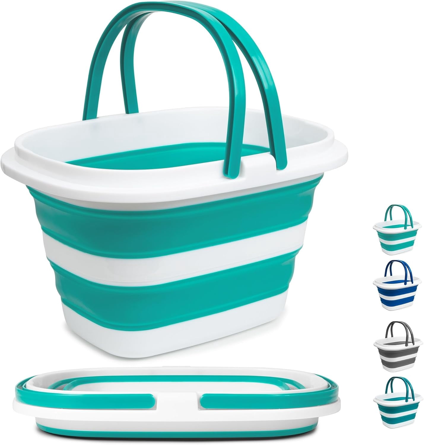 16L Collapsible Plastic Mop Bucket Portable Handle For Home Cleaning ...