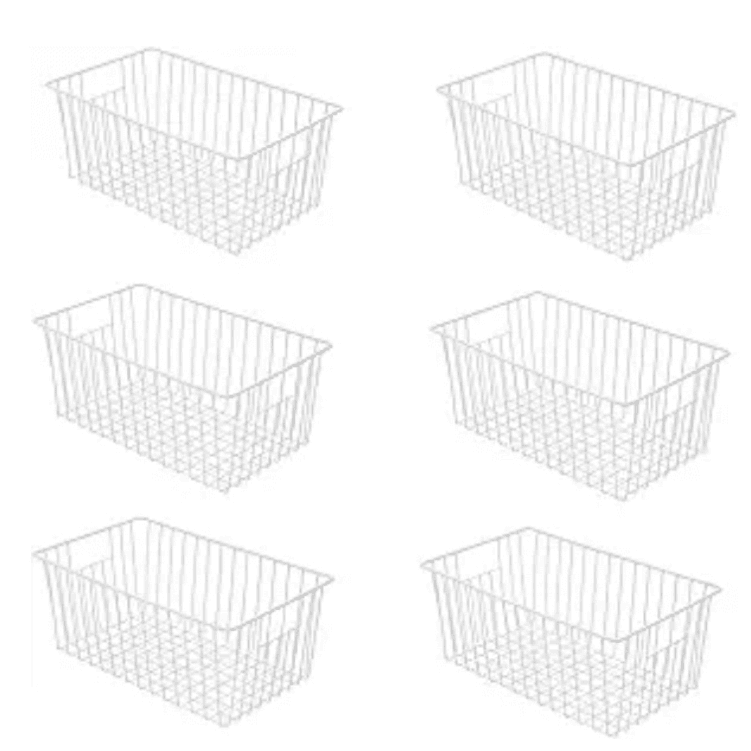 16Lx12W inch Wider Freezer Storage Organizer Baskets Container, Deep ...