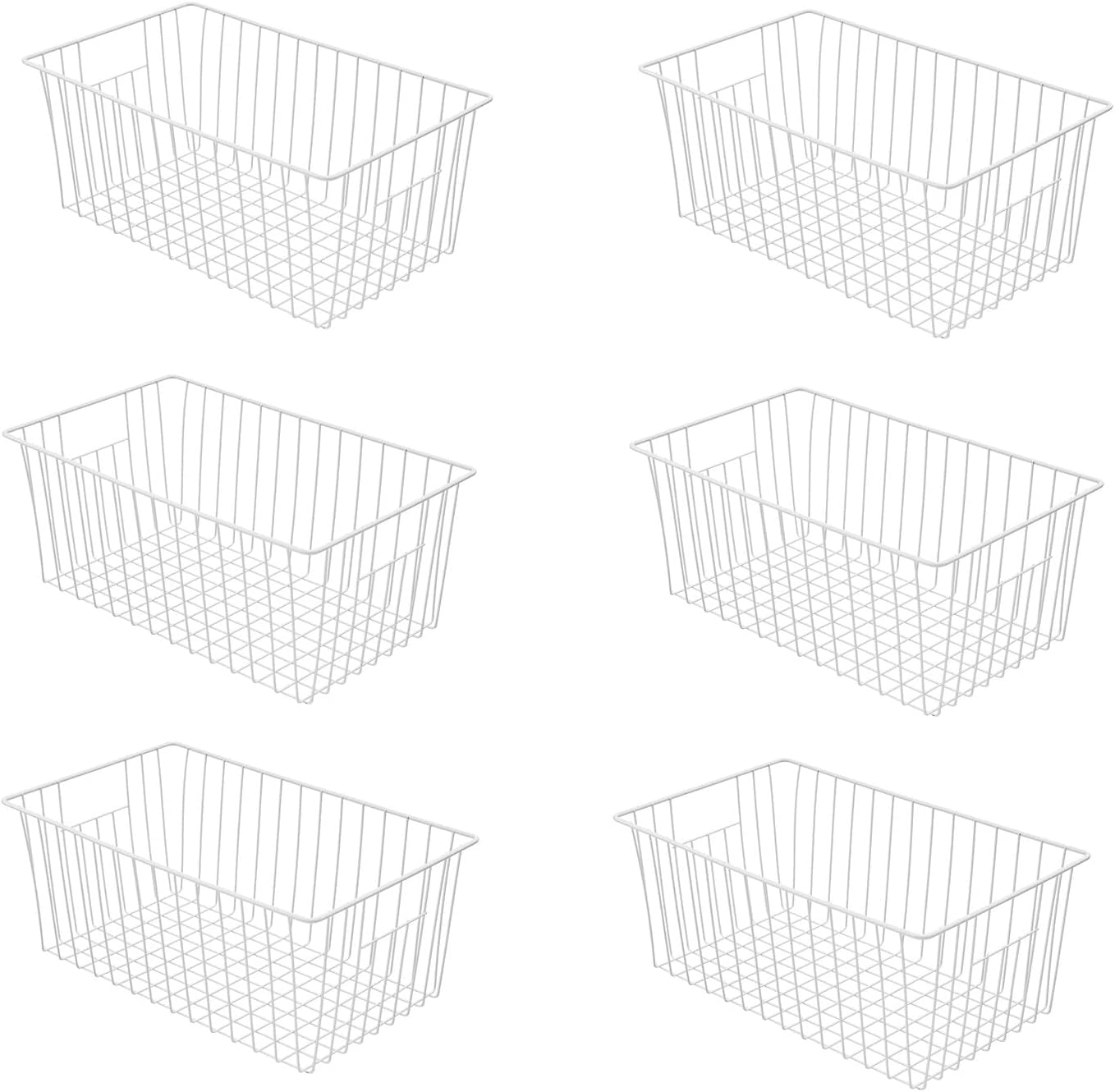 16Lx12Wx6H inch Wider Freezer Organizer Baskets Container, Refrigerator ...