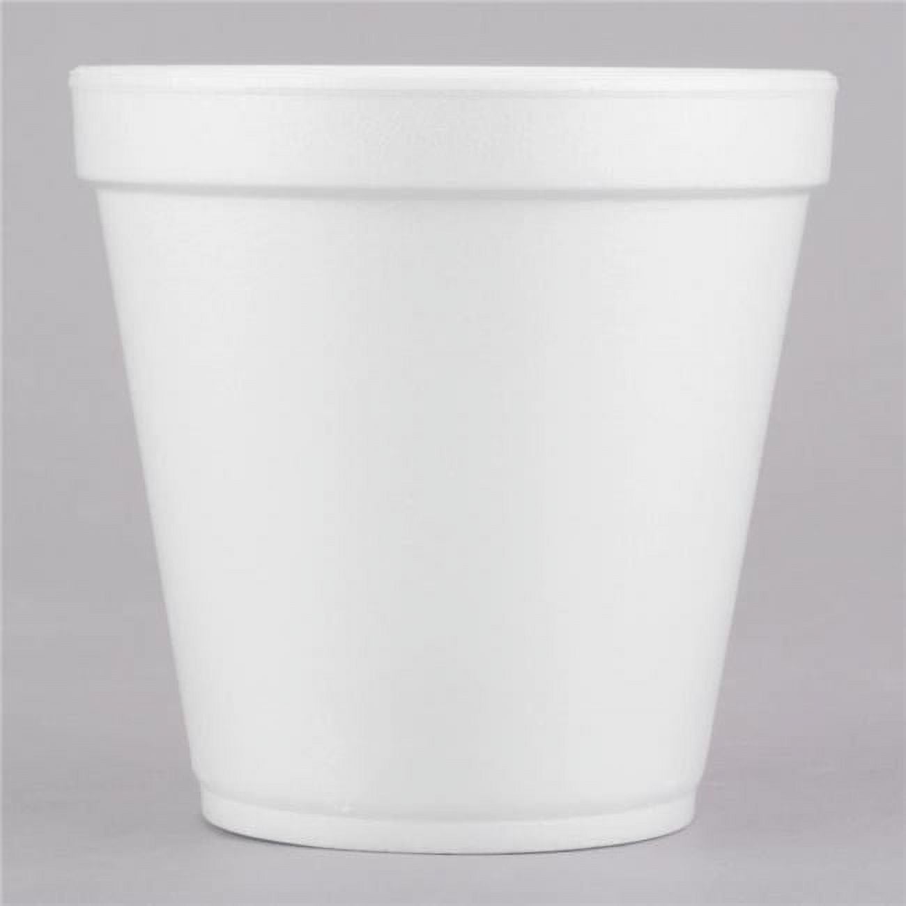 16MJ20 CPC 16 oz Customizable Medium Squat Foam Food Bowl, White - Case ...