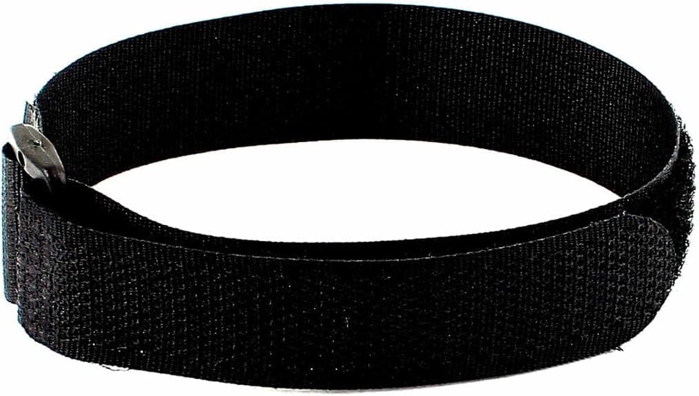16MM Nylon Hook And Loop Black 1pcs Slip Thru Zip Tie Sport Wrap Watch ...