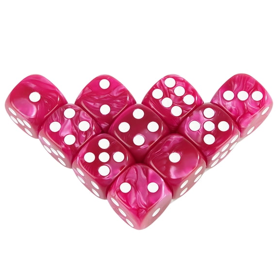16MM Round Corner Game Dice Set 6-Sided Marble Acrylic Dices for ...
