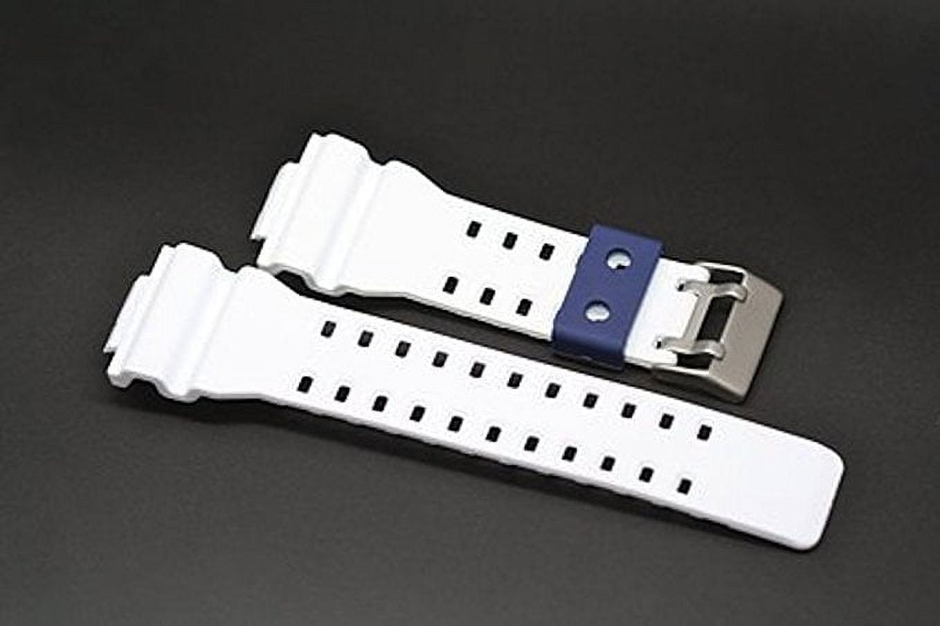 16MM WHITE BLUE RUBBER WATCH BAND CASIO GSHOCK GA300 GA100 GW8900 GA120 ...