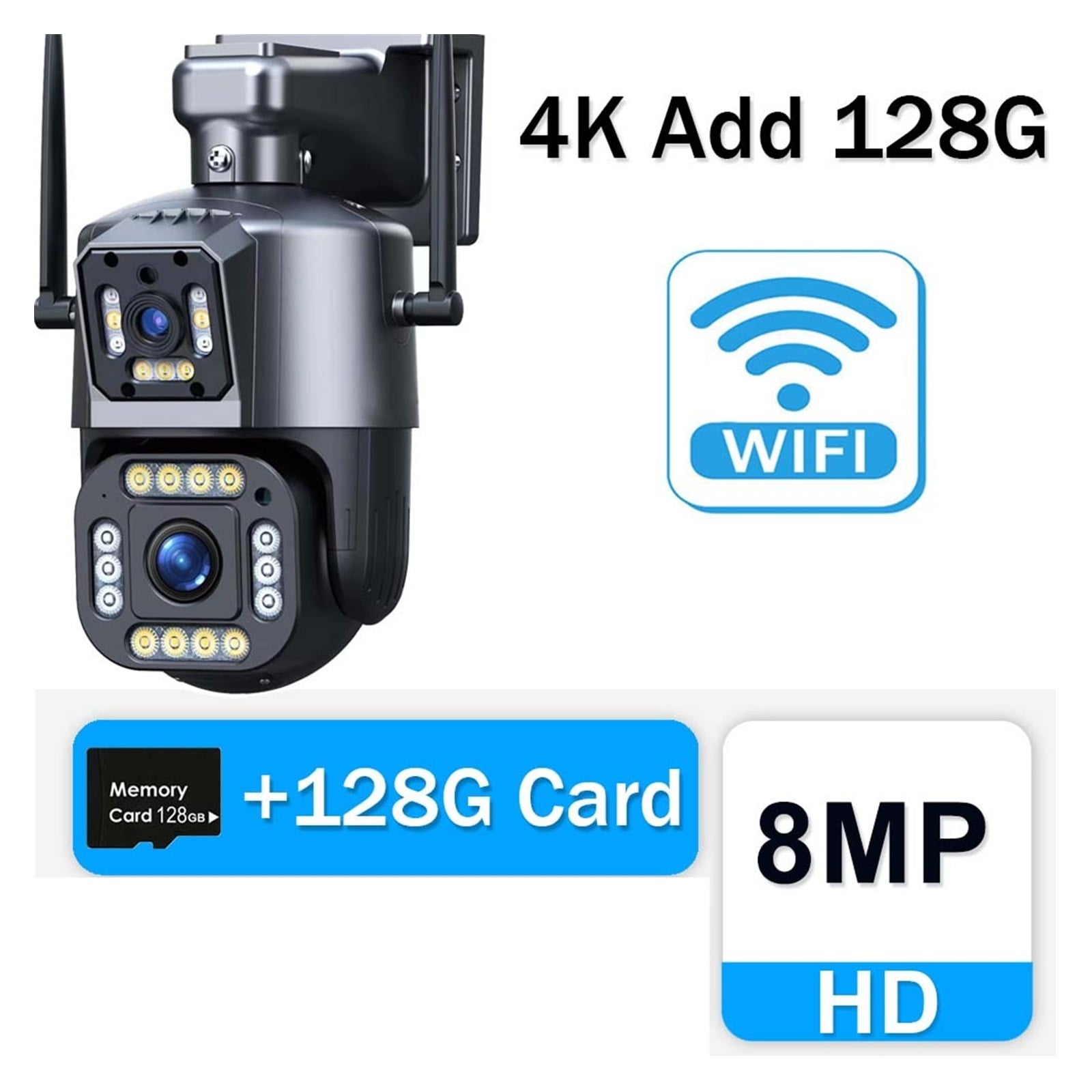 16MP 6K Surveillance Cameras 10X Zoom Outdoor Wireless Security Camera ...