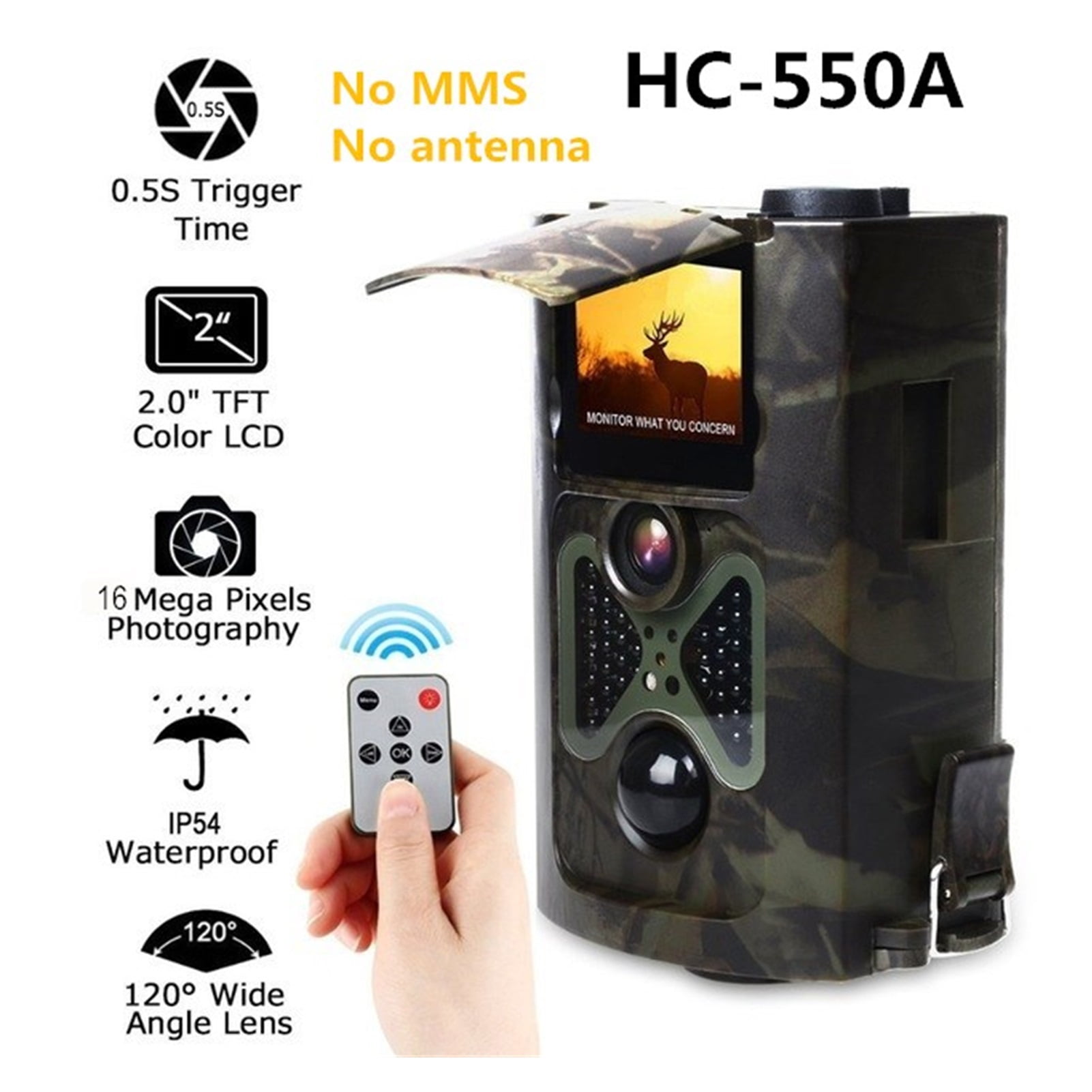 16MP Trail Camera Cellular Wild Cameras Night Vision Photo Trap ...