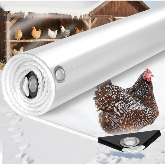16Mil Chicken Coop Covers for Winter,4x6ft Thicken Clear Winterizing ...