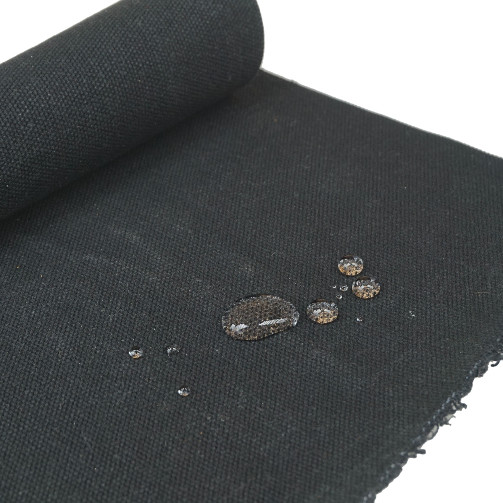 16OZ Wax Cotton Fabric Canvas Oilskin Waxed Material Jackets in Black ...