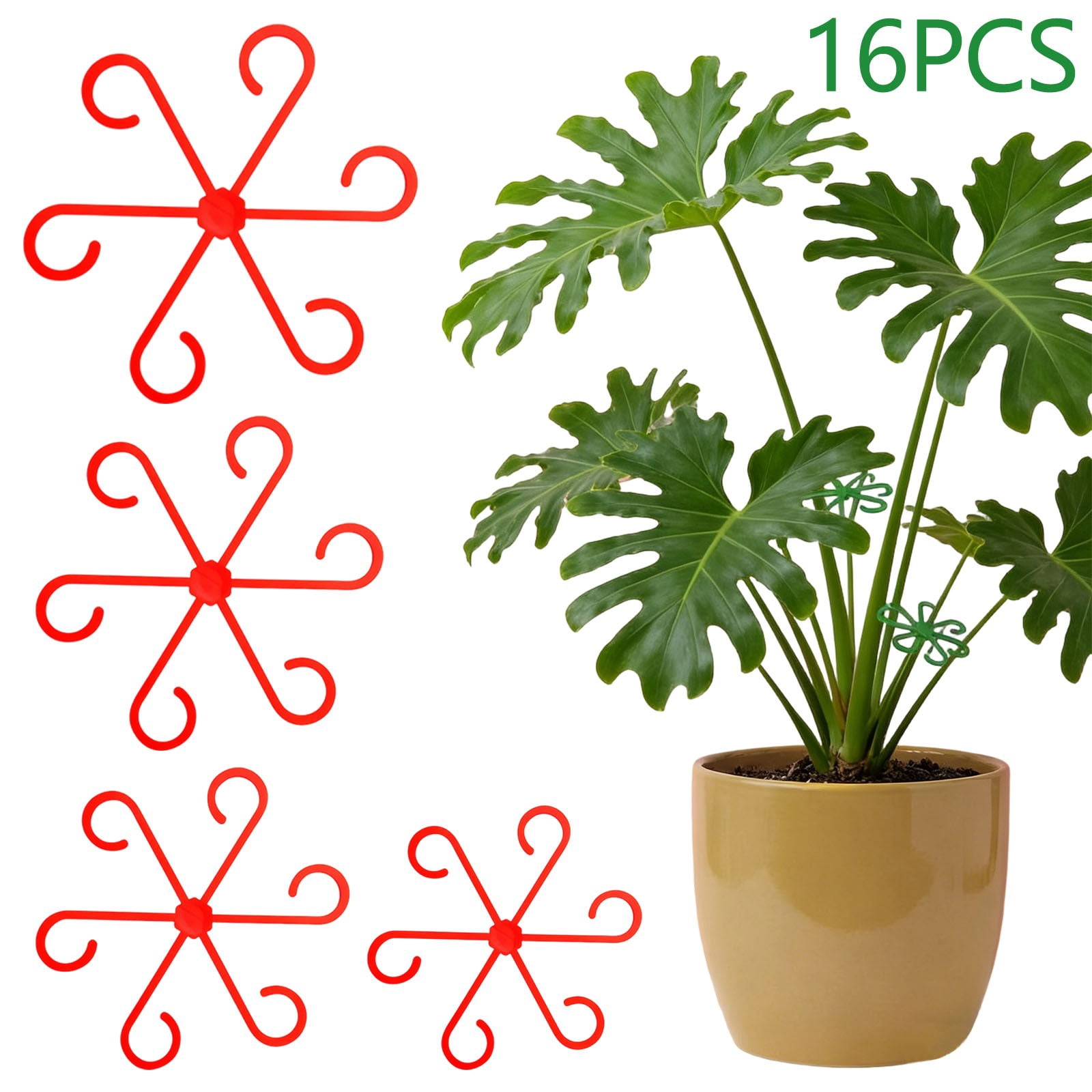 16PC PlantStem Supports, Plastic HouseClimbing Holders Stabilizer ...