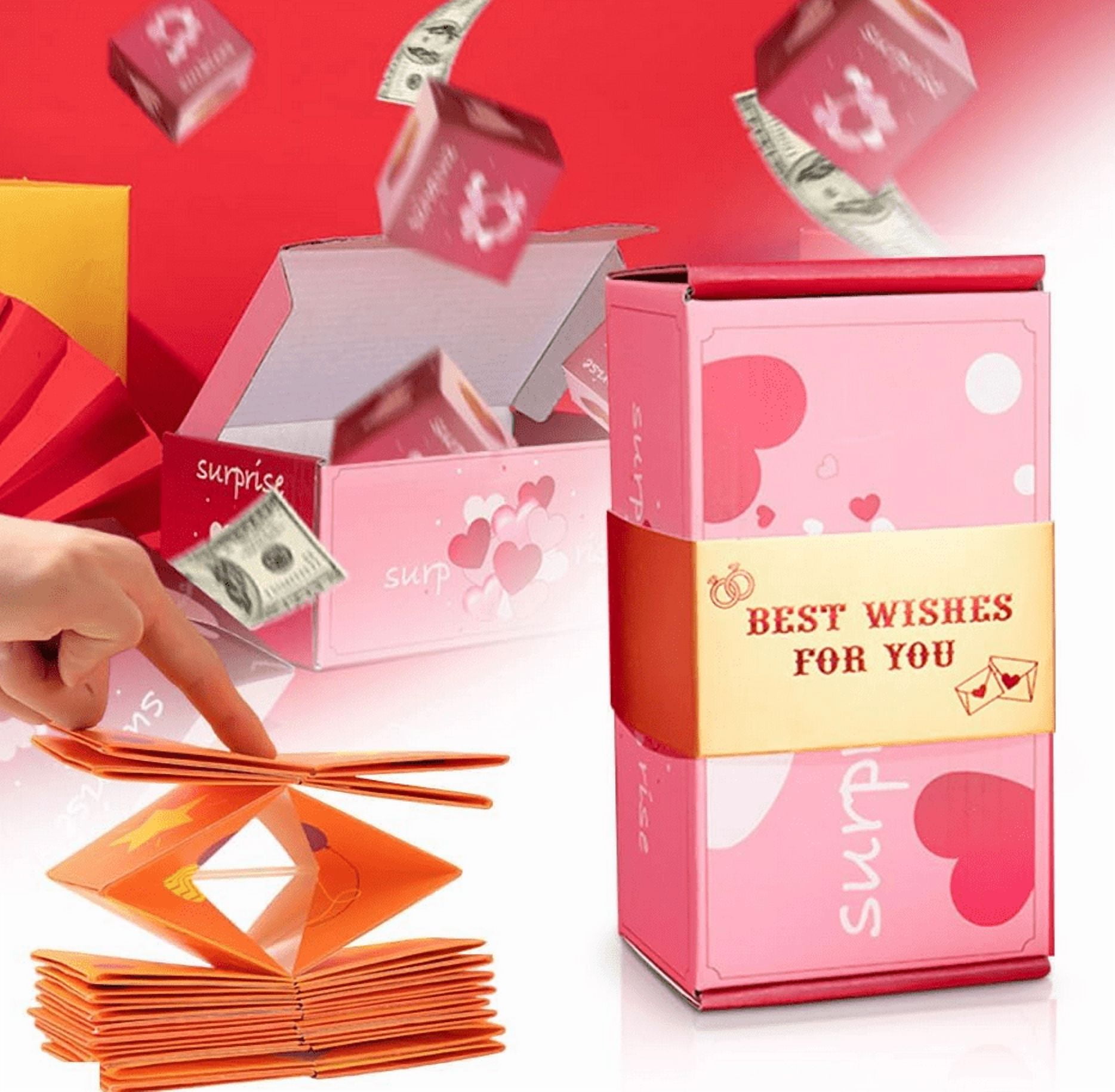 16PC Valentine's Day Surprise Jump Box, Foldable Gift Box with Pop Up ...