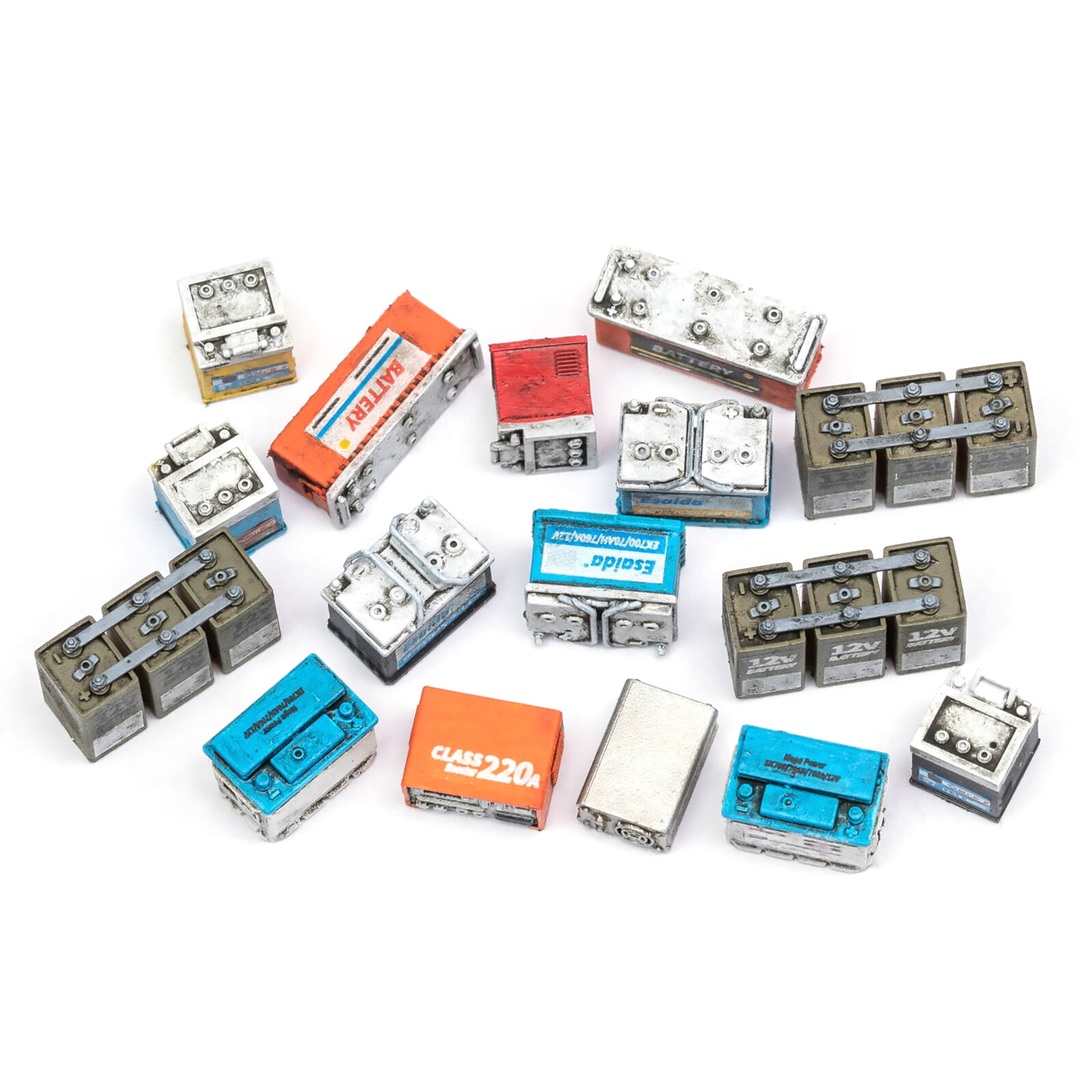 16PCS 1/35 Scale Model Batteries with Stickers Resin Model Batteries ...