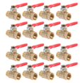 16pcs 1 4 Inch Heavy Duty Brass Ball Valve Shut Off Switch Male And