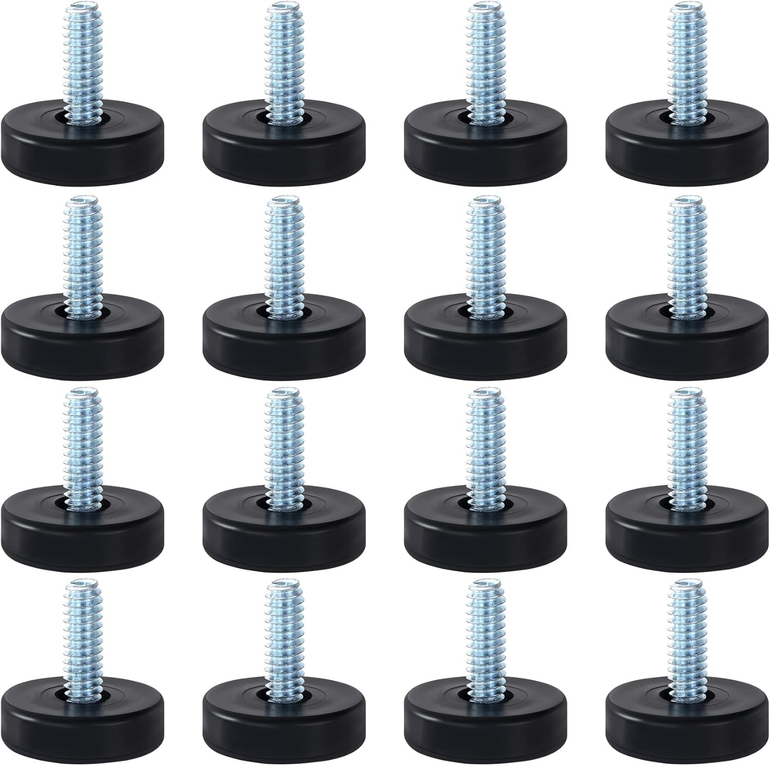 16PCS 1/4" Thread Furniture Feet Levelers, Adjustable Screw in ...