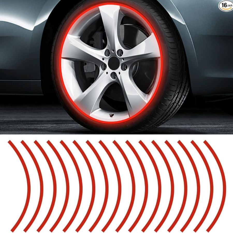 16PCS 17''-19'' Reflective Wheel Rim Stripe Decal Sticker, Universal ...