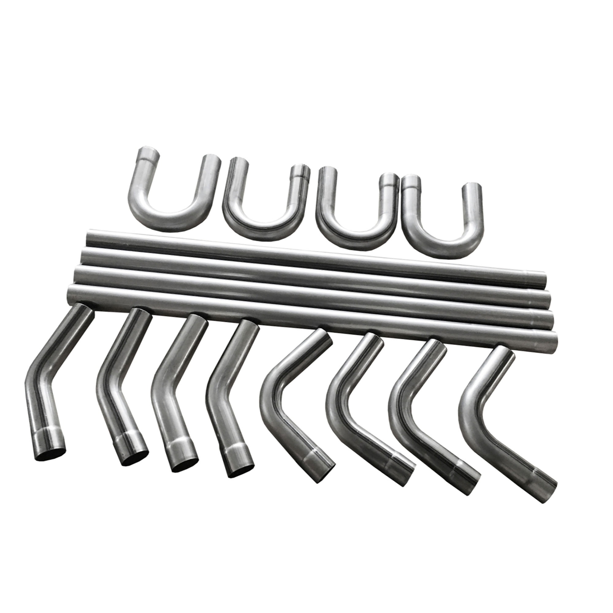 16PCS 2.5"OD Diy Custom Exhaust Tubing Mandrel Bend Pipe Straight & U ...