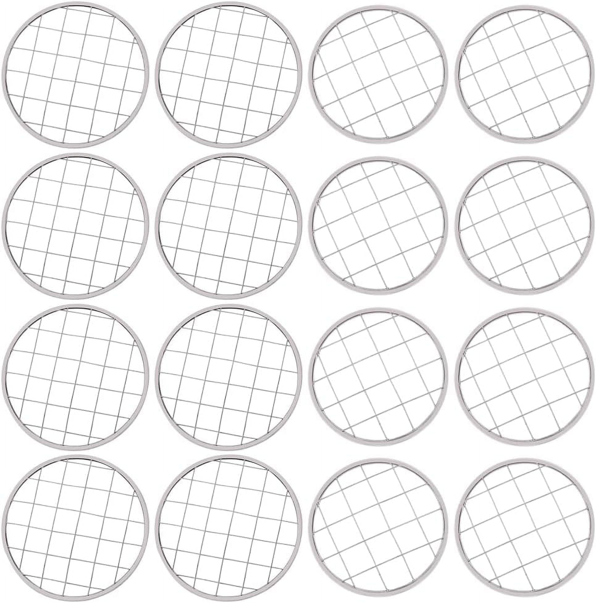 16PCS 2 Sizes Metal Flower Lid Insert Mason Jar Frog Lids Insert Square ...