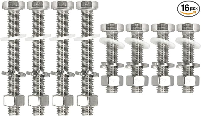 16PCS 304 Stainless Steel Post Attachment Kit,Sign Mounting Hardware ...