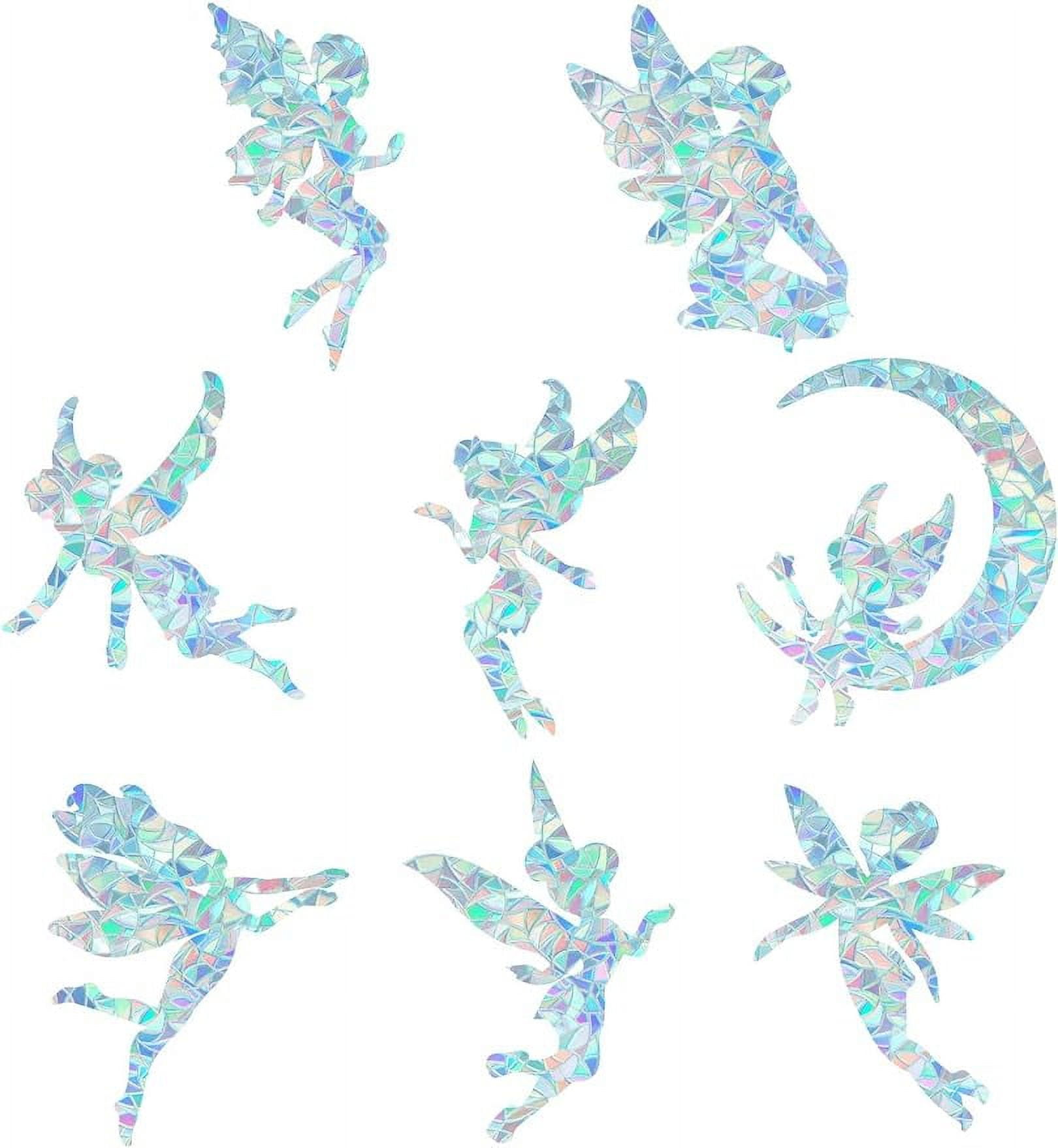 16PCS Angel Window Clings Fairy Anti Collision Rainbow Window Glass ...