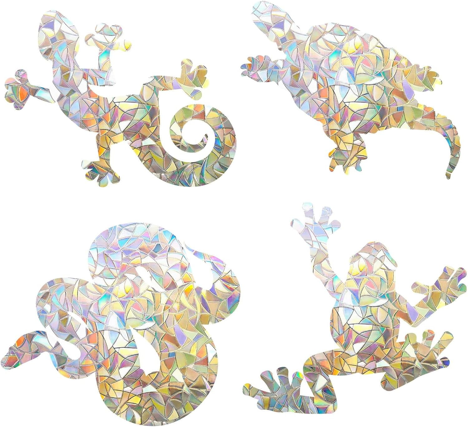 16PCS Animal Window Decals Static Rainbow Turtle Glass Sliding Door ...