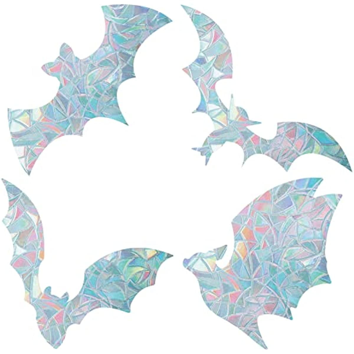 16PCS Bat Shaped Window Clings Static Rainbow Glass Decal Anti ...