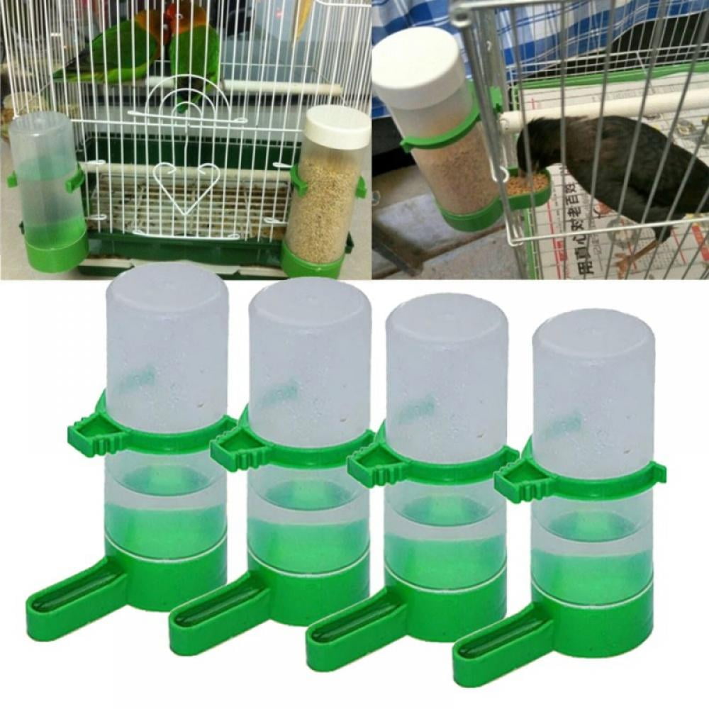 16PCS Birds Feeder Plastic Drinker Waterer Clips Food Dispenser Feeders ...