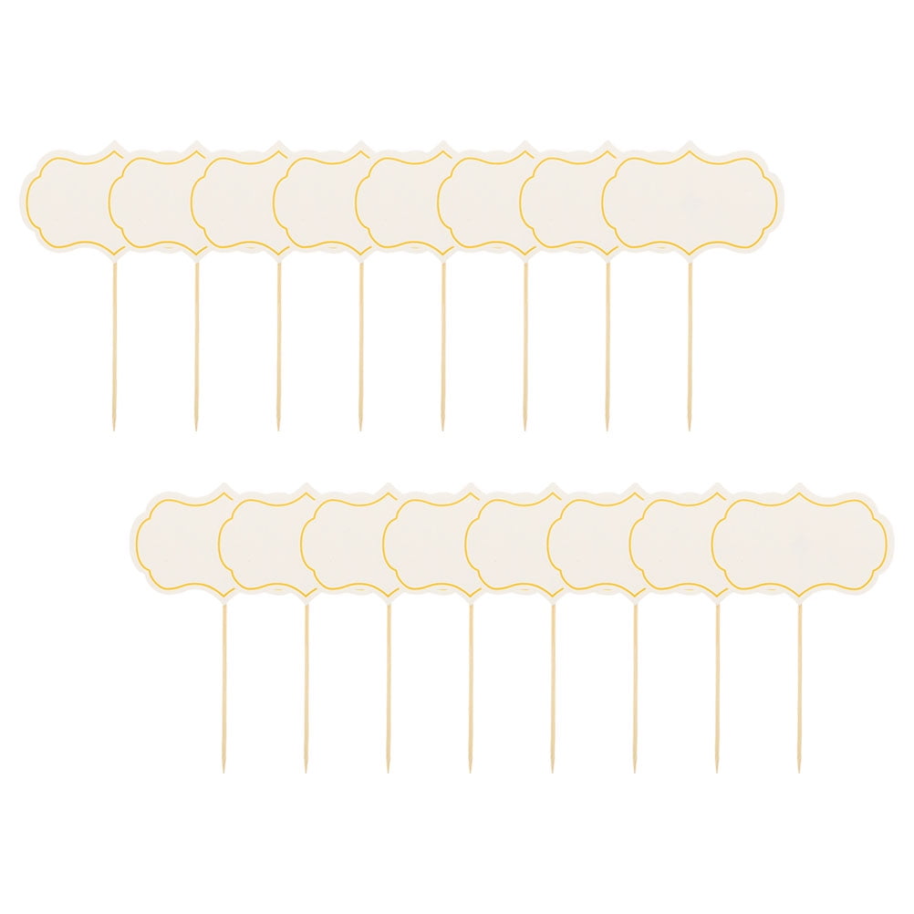 16PCS Blank Toothpick Flags Cheese Markers Food Labels Party Buffet ...