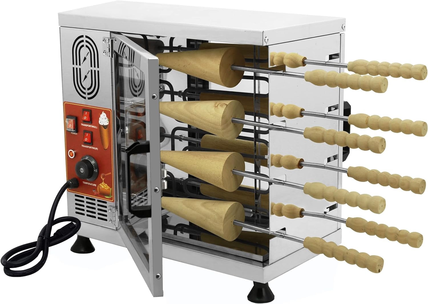 16PCS Chimney Cake Roll Oven Making Machine Toaster Chimney Ice Cream 2 ...