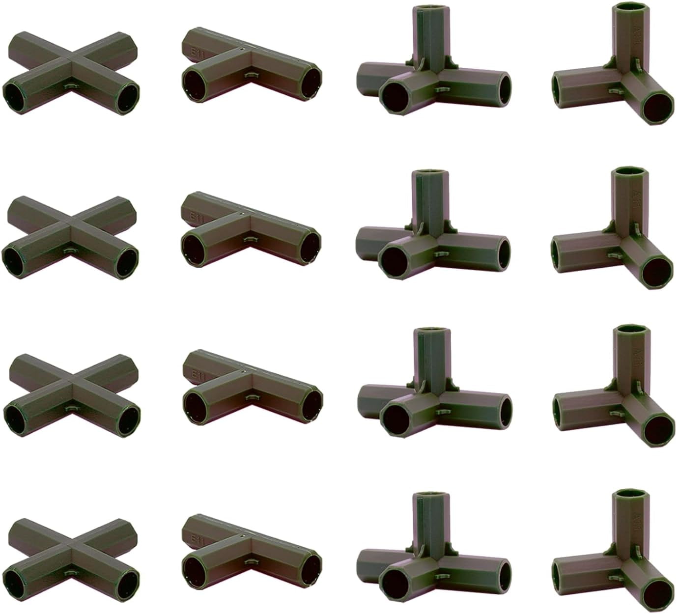 16PCS Fitting 16MM 4 Types Stable Support Heavy Duty Greenhouse Frame ...