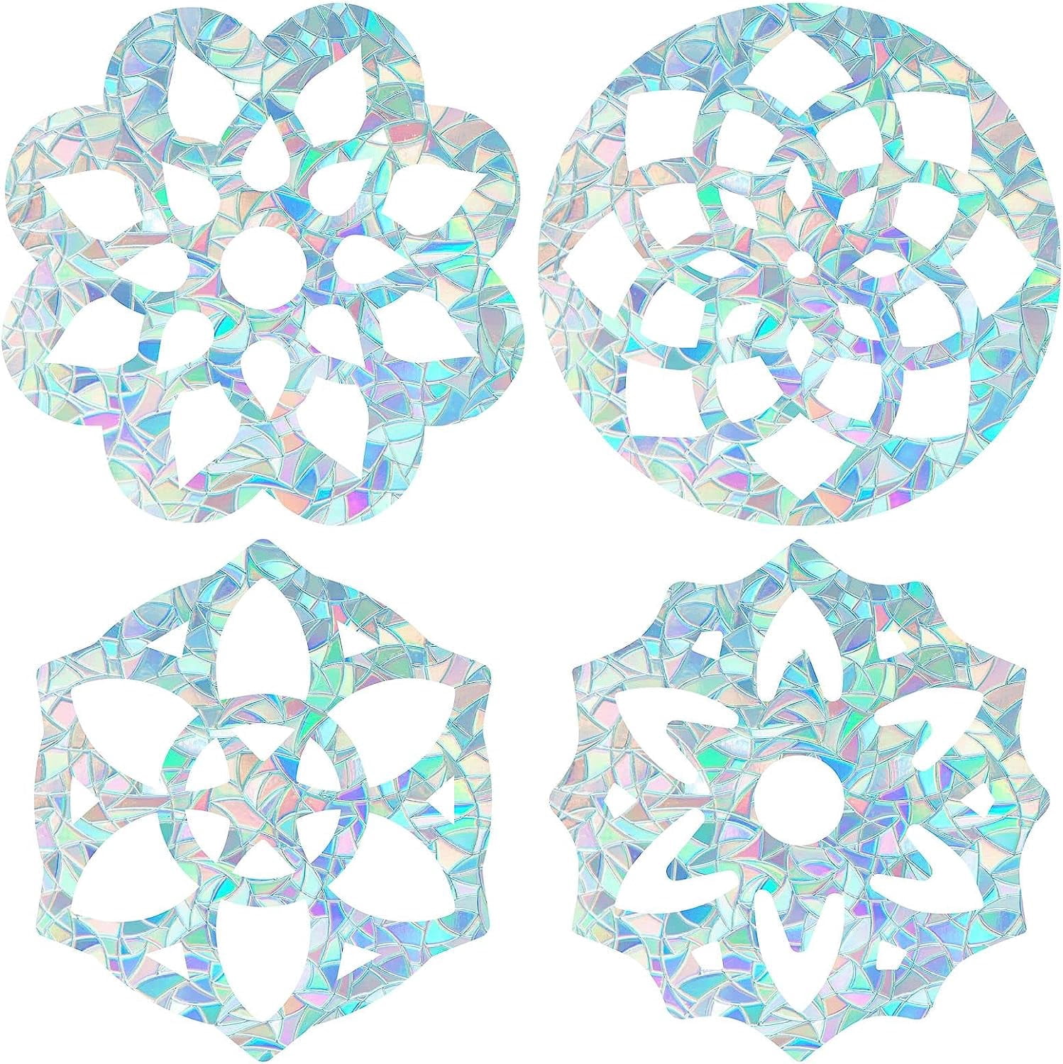 16PCS Flower of Life Window Decals Sticker Static Glass Clings Sliding ...