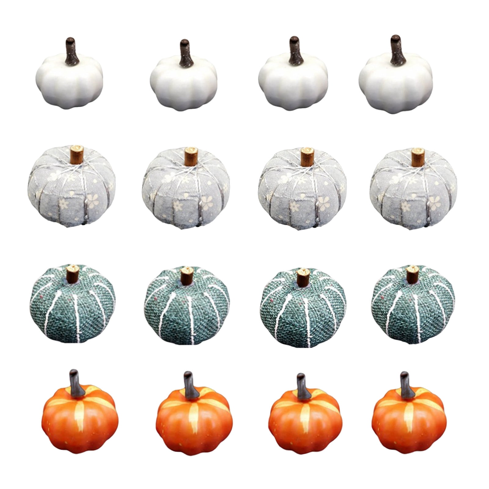 16PCS Foam Mini Pumpkin Thanksgiving Autumn Pumpkin Decoration Prop ...