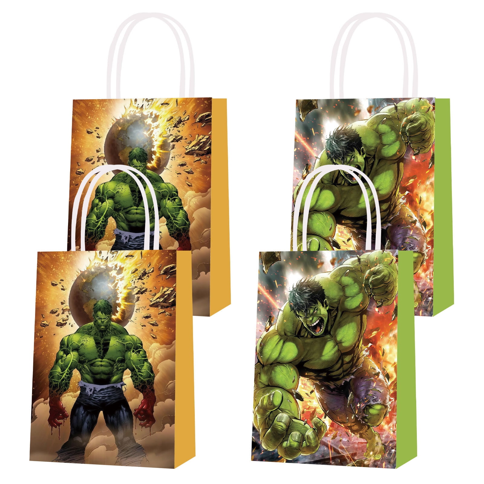 16PCS For Hulk Theme Party Favor Bags,Birthday Party Bags,Birthday ...