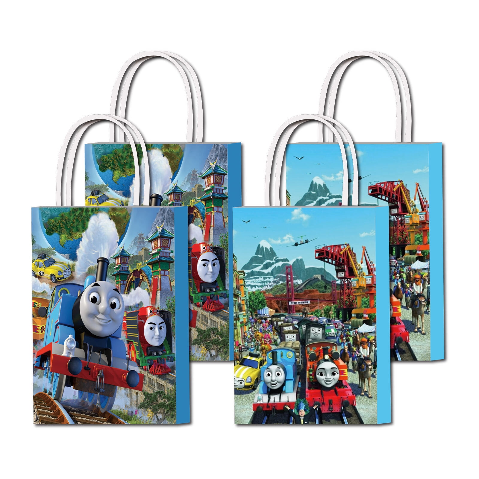 16PCS For Thomas Themed Party Favor Bags Candy Treat Bags,2 Styles with ...